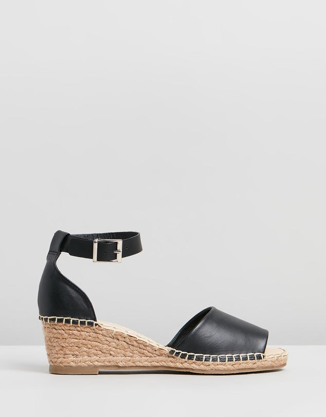 Human Premium Shoes Helene Leather Espadrille Wedge – Luxe Shoes Griffith